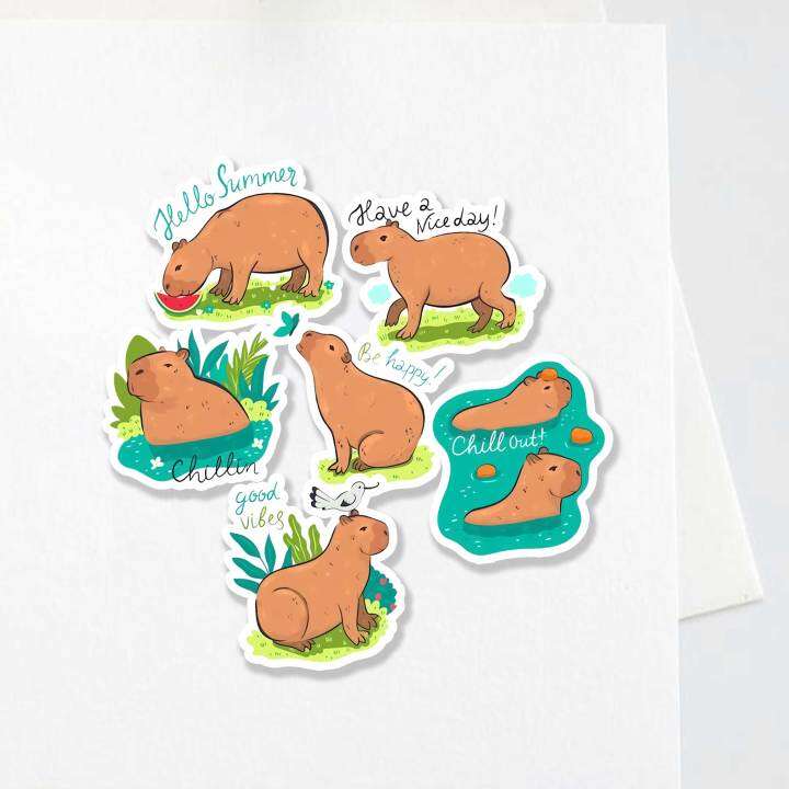 Sticker Series Edition Capybara (masbro) Aesthetic Stiker Waterproof ...