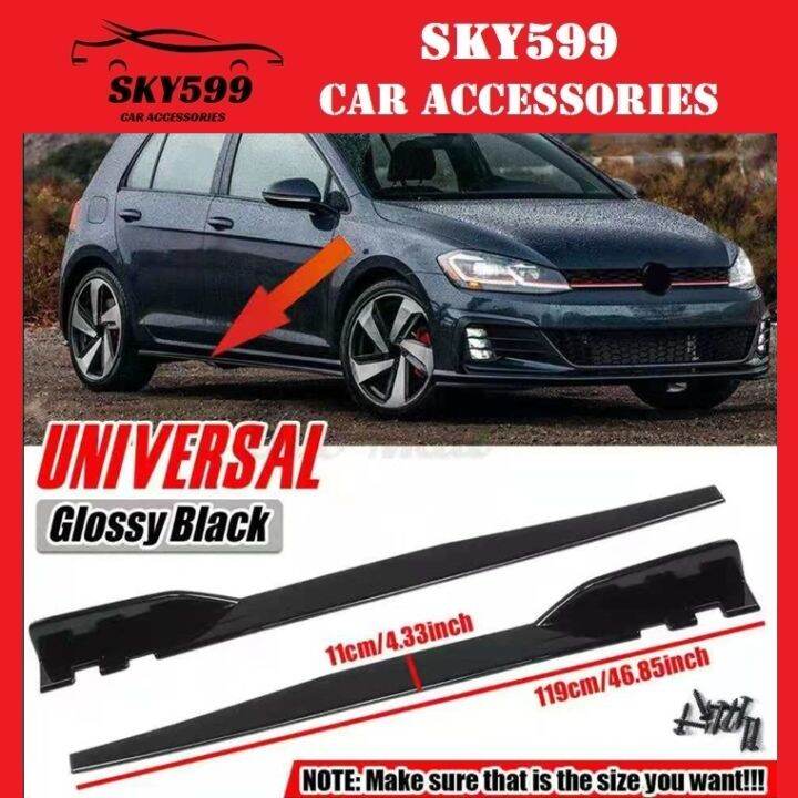 Universal Black Side Skirt Diffuser 120cm & 86cm & 45cm | Lazada