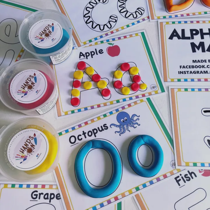 ALPHABETS PLAY DOUGH GIFT SET Alphabet Mats | Playdough | Play doh ...