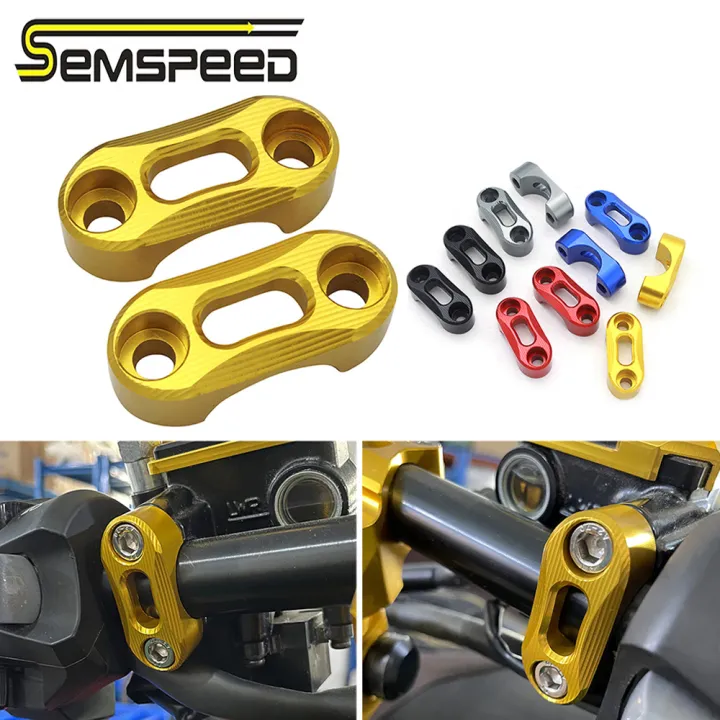 SEMSPEED Motorcycle CNC Rearview Adapter Kit Mount Extender Mirror ...