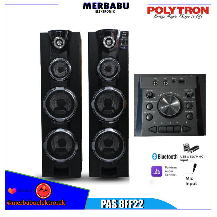 POLYTRON Active Speaker PAS 8FF22 Aktif 8 Inch Bluetooth Speaker ...