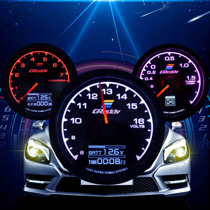 Greddy Meter 62Mm 7 Warna Dalam 1 Balap Gauge 2.5 Inci Multi D/A ...