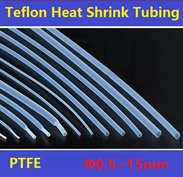 1Meter PTFE F46 Heat Shrink Tube Diameter 0.5-15mm Teflon Heat Shrink Tubing Shrinkage Ratio 1.7 ...