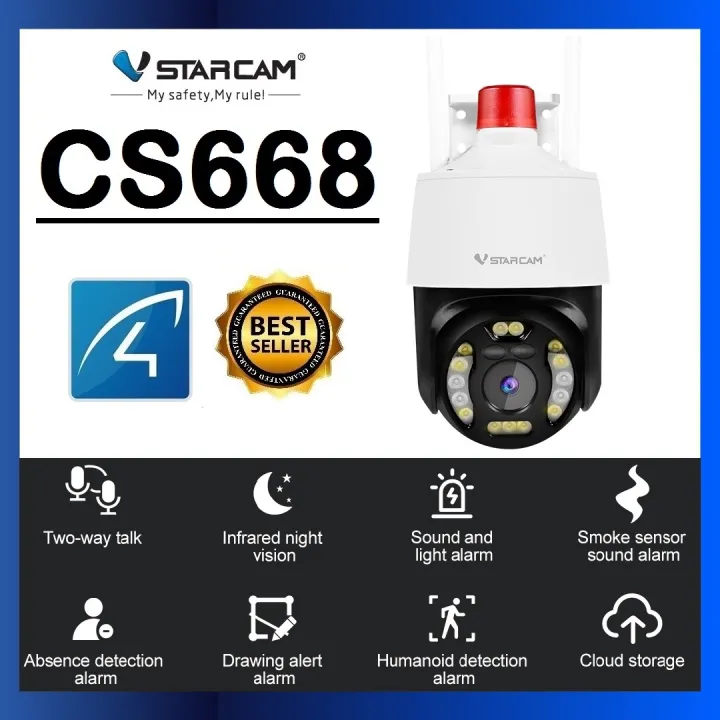 【VSTARCAM】CS668 SUPER HD 1296P 3.0MegaPixel H.264+ WiFi iP Camera กล้องวงจรปิด | Lazada.co.th