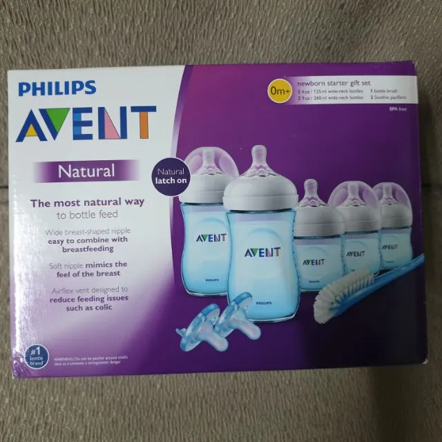 Philips Avent Natural Baby Bottle Blue Gift Set Kit | Lazada PH