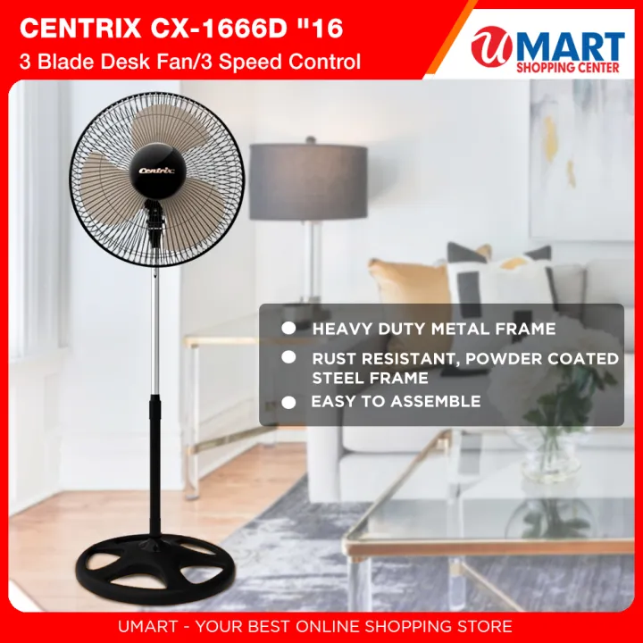 CENTRIX Stand Fan "16 Rounded Fan 3 blade CX-1666D | Lazada PH