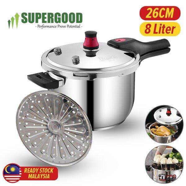 [Super] [ 26CM ] 8 Liter Pressure Cooker / Pemasak Tekanan Keluli Tahan ...
