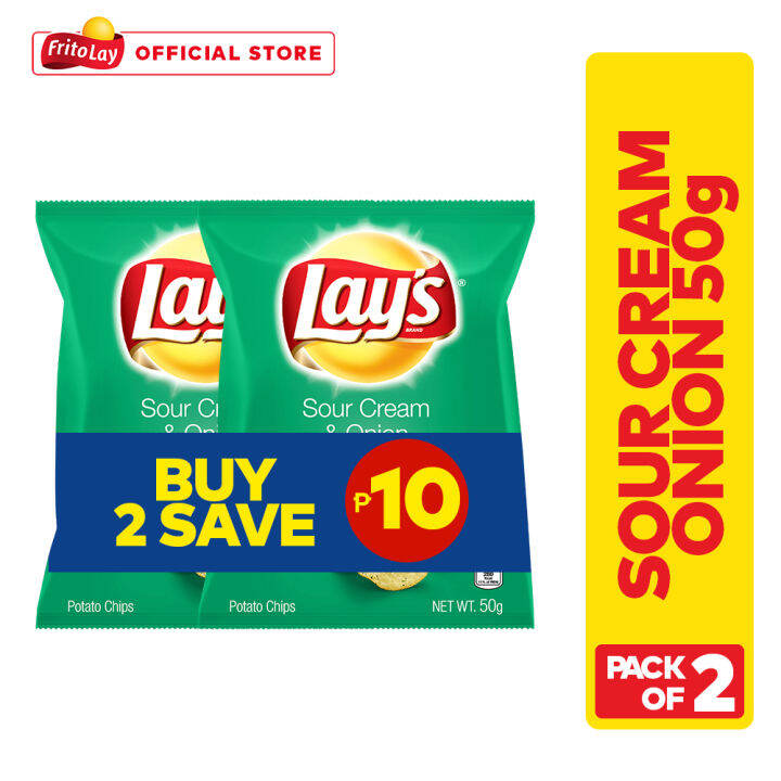 Lay's Sour Cream Onion 50g Buy 2 Save P10 | Lazada PH