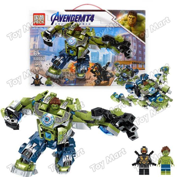 Lego Hulk Mech Marvel Superhero 2 in 1 Blocks Action Collectible Play ...