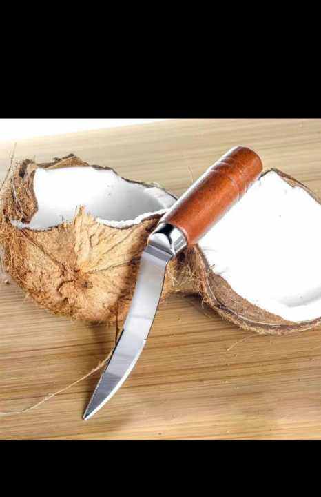 Open shell scrape coconut shreds dig coconut meat device old coconut ...