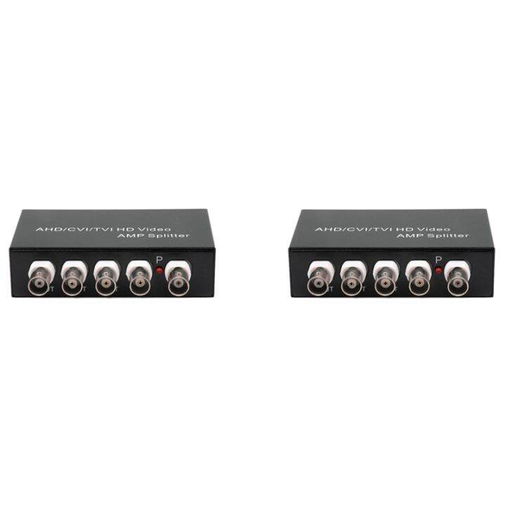 2X Signal 1 in 4 Out AHD/CVI/TVI Video Splitter HD Coaxial Camera,Black ...