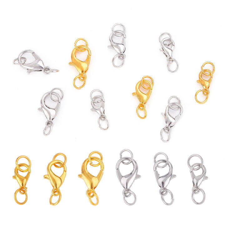 10 Sets 10 12 14mm Lobster Clasps With Jump Ring Connector Bracelet ...