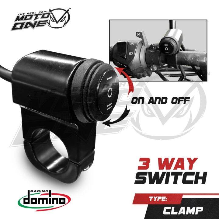 MOTO ONE 3WAY 3 WAY TRI SWITCH CLAMP TYPE UNIBERSAL （MINI DRIVING LIGHT ...