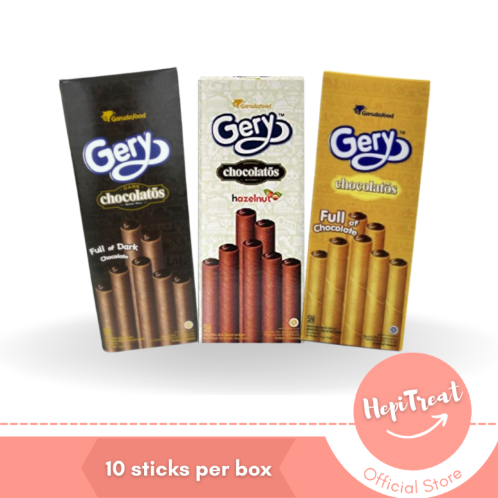 Gery Chocolates Wafer Roll - Dark Chocolate / Hazelnut / Chocolate 10 ...