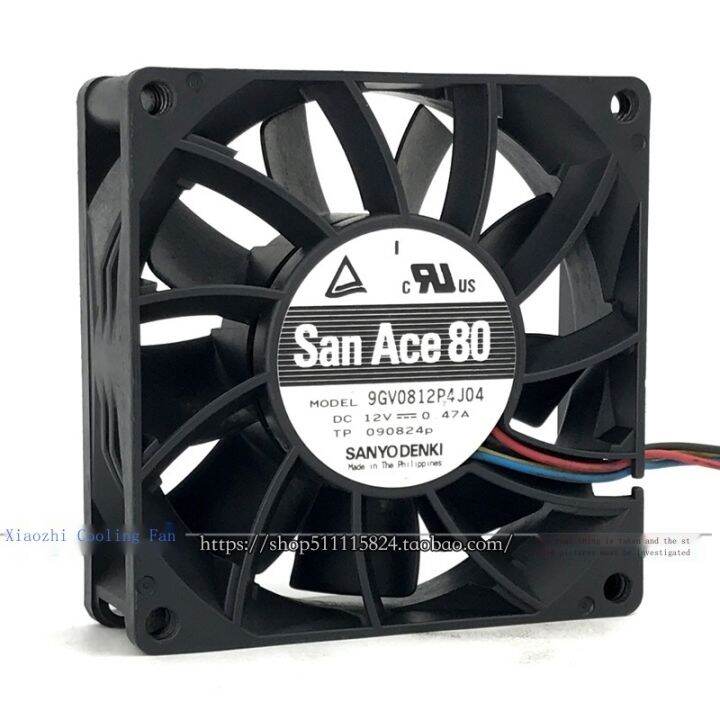 2023 ☆ ซันโย8ซม. 8025 12V 0.47A 4-สายไฟ PWM Gale Volume 9GV0812P4J04พัด ...