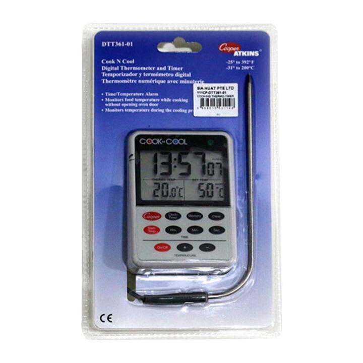 Cooper-Atkins Cooking Thermo-Timer Digital With Alarm And Stainless ...
