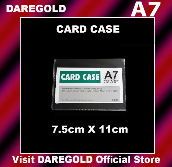 A7 CARD CASE , CARD PROTECTOR , DOCUMENT HOLDER , 7.5 cm X 11 cm ...