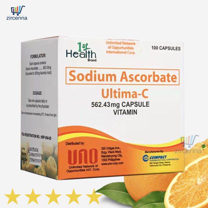 ULTIMA C 100 / 50 CAPSULES the ORIGINAL sodium ascorbate Vitamin C ...