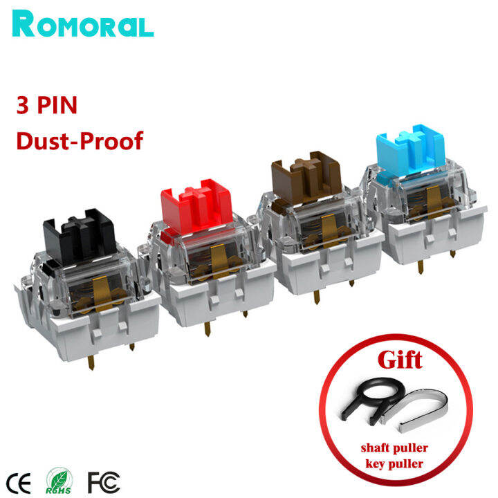 Keyboard Switches Gateron 3Pin Switch Black Red Brown Blue MX Switches ...