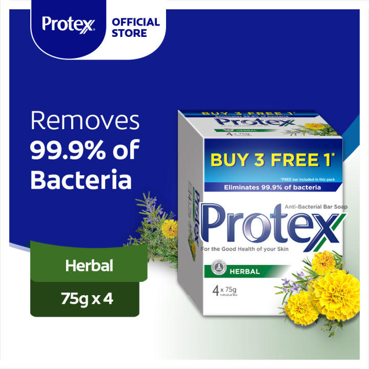 Protex Herbal Antibacterial Bar Soap Valuepack 75g x 4 | Lazada