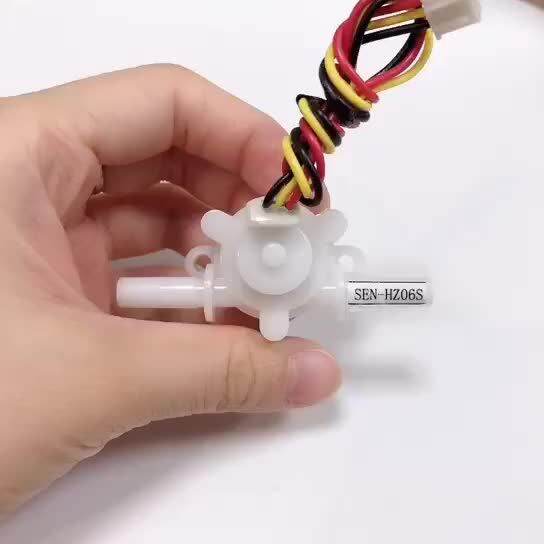 ความแม่นยำสูง OD 6มม. Micro Water Flow Meter พลาสติก Hall Flow Sensor ...