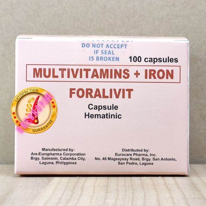 Tiger's store Foralivit (Ferrous Sulfate Folic Acid Vitamin B-Complex ...