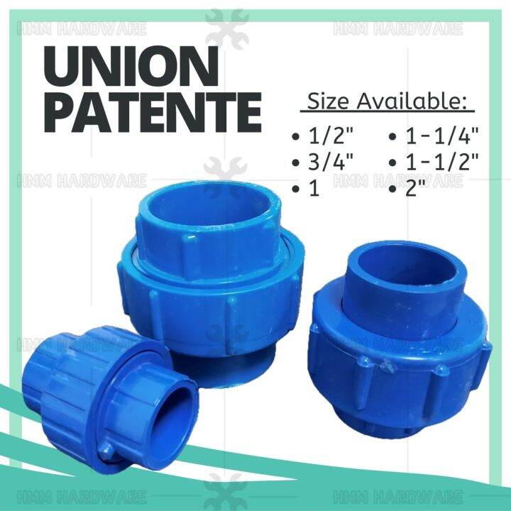 [HMM Hardware] PVC Blue Fittings Union Patente for Water Line Tools 1/2 ...