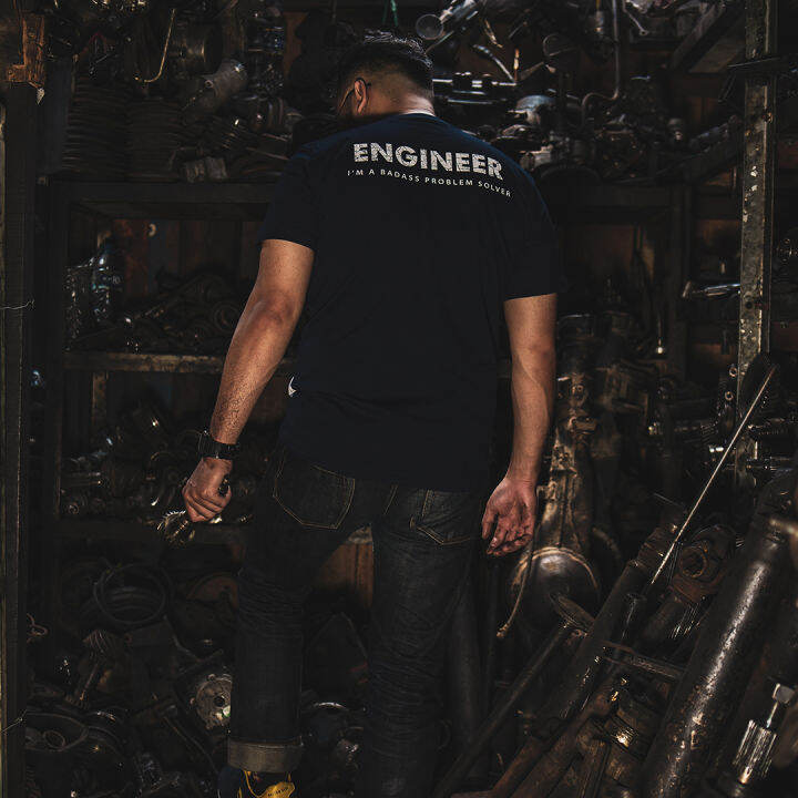 REISEN GEAR - ENGINEERING | KAOS BAHAN 100% KATUN DINGIN MODEL ENGINEER ...