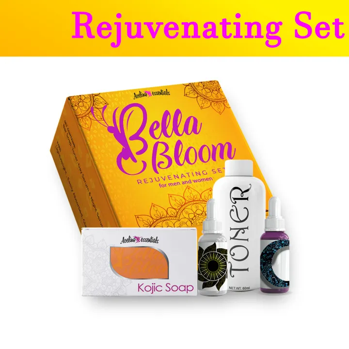 GLOWING SKIN BELLA BLOOM Rejuvenating Set / for men and women / deep ...