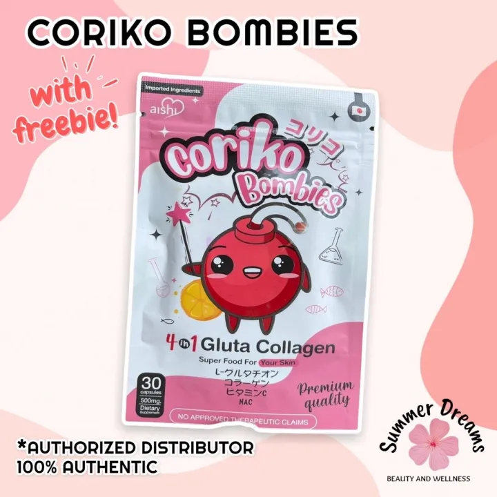Coriko Bombies 4in1 Glutathione and Collagen Aishi Japan Capsule Thai ...