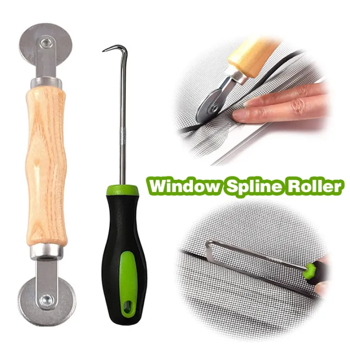 2pcs Screen Window Spline Roller Rubber Strip Hook Window Screen Door ...