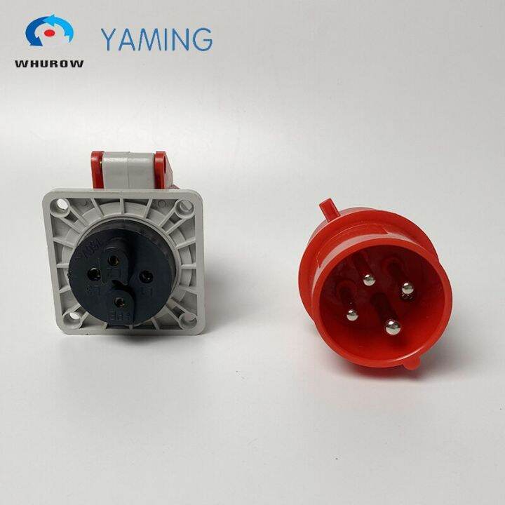 4 Pins Plug And Socket 16Amp 3P+E Splash Proof Cable Protected ...