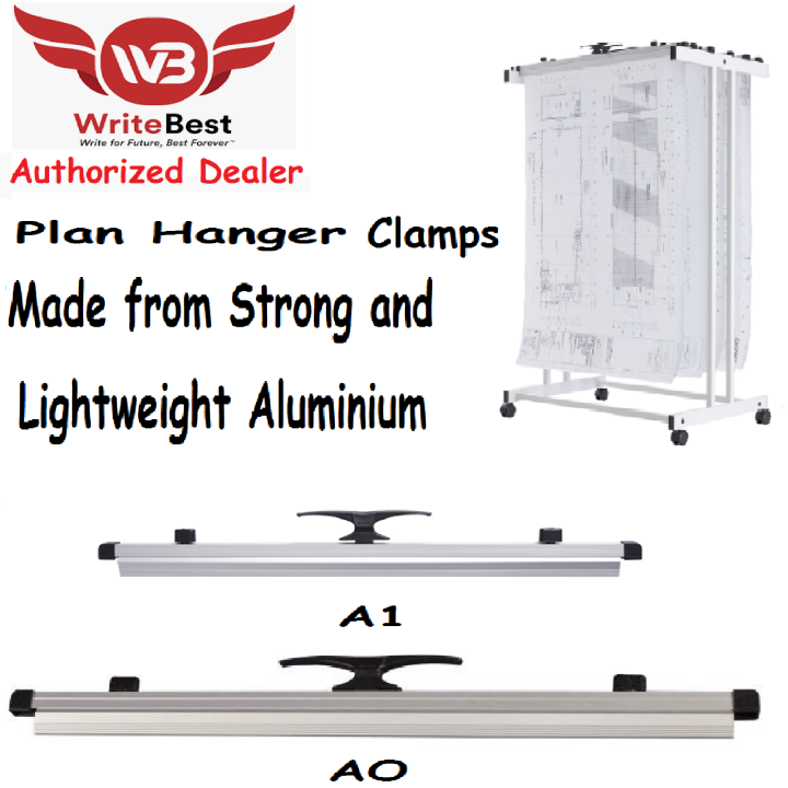 Writebest Plan Hanger Clamps (Aluminium) All Sizes Plan Hanger Clamps ...