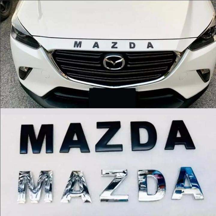 Metal 3D MAZDA Letters Car Front Rear Trunk Stickers Emblem Badge 4.5cm ...