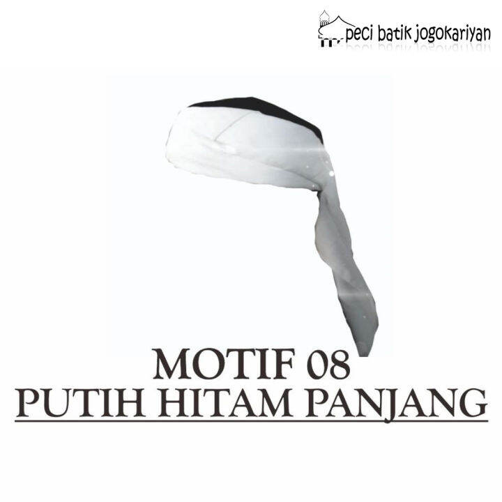 Peci Batik Jogokariyan Asli Kopiah Songkok Udeng Motif Putih Hitam ...