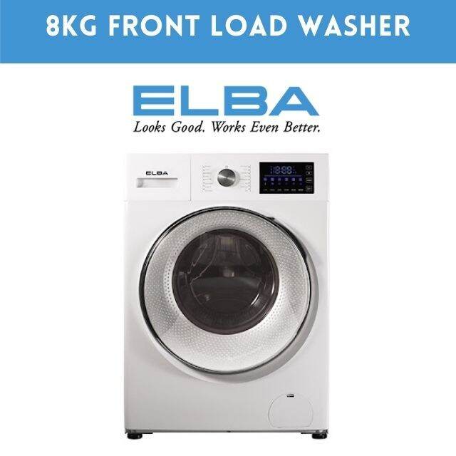 ELBA 8KG INVERTER FRONT LOAD WASHER WASHING MACHINE [EWF-J8020IN(WH ...