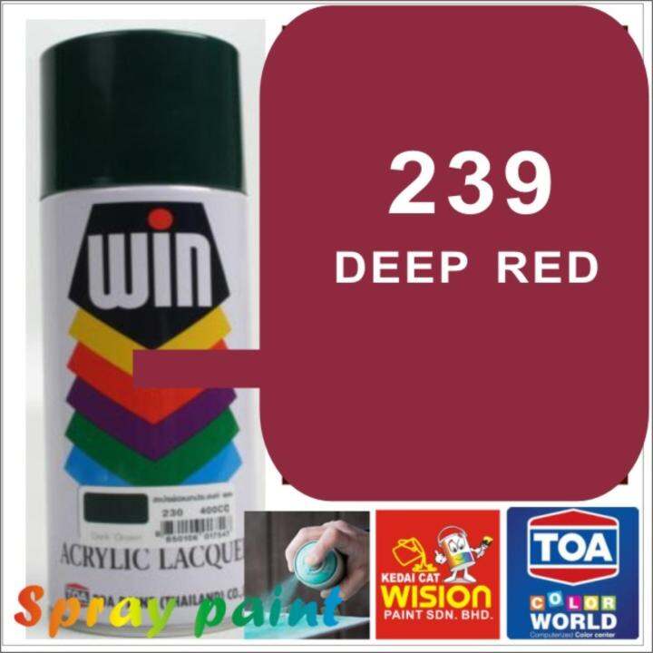 TOA Win All-Purpose Aerosol Spray 400ml - 239 Deep Red | Lazada