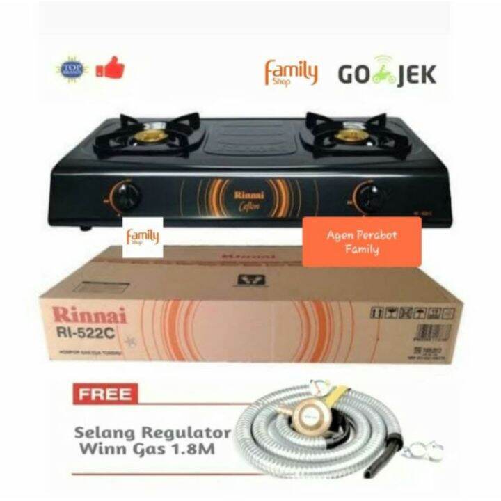 Kompor Gas 2 Tungku Rinnai 522C + Selang Paket Winn Gas 1,8 Meter SNI | Lazada Indonesia