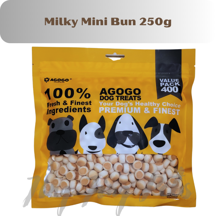 Agogo Dog Milky Mini Bun Biscuits Snack Food 250gram [CE0068] | Lazada