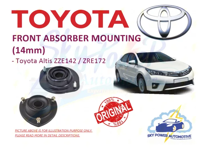 TOYOTA COROLLA ALTIS 1.8 ZRE172 / ZZE142 (14mm) ORIGINAL FRONT ABSORBER ...