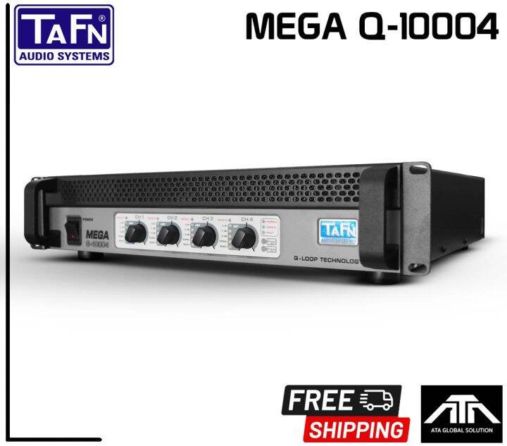 ** New Model 2022 ส่งฟรี ** TAFN MEGA Q 10004 POWER AMP 4 CHANNEL ...