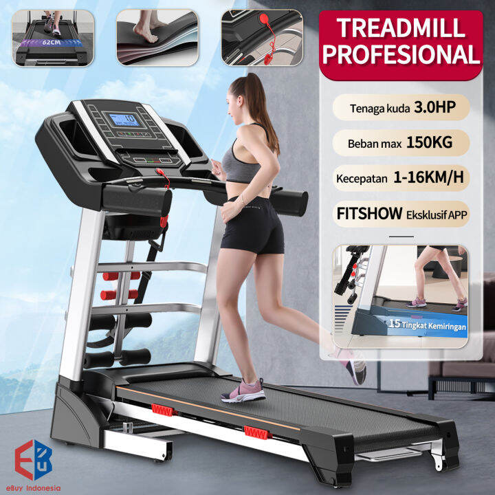 Treadmill Listrik Cerdas Lipat Super-Tenang/Treadmill Multifungsi ...