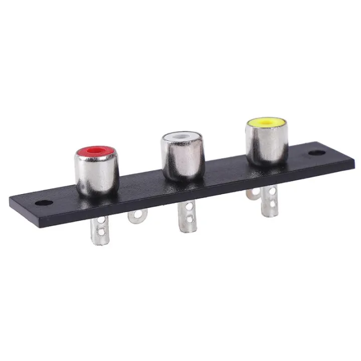 3 way RCA terminal wall panel plate input phono chassis socket audio ...