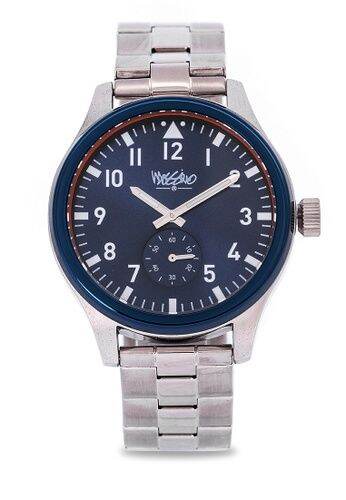 Mossimo Joseph Men Silver Stainless Steel Strap Analog Watch MS-1813G ...