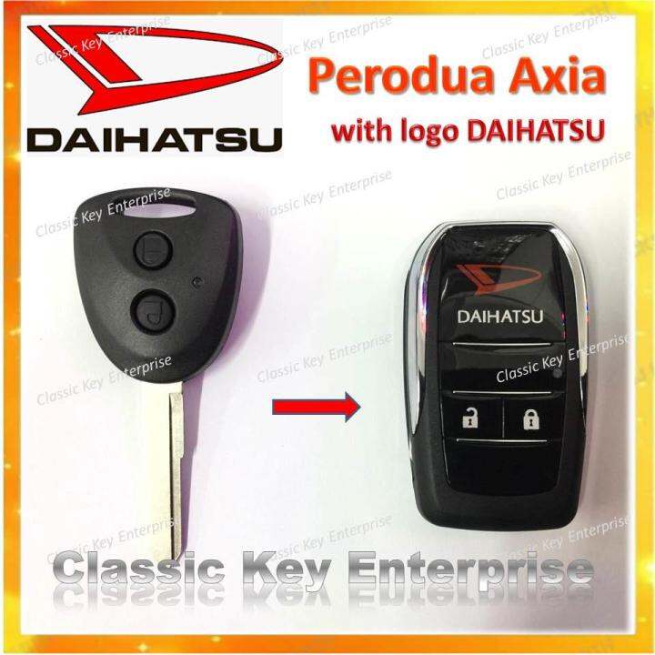 Perodua Axia Modified Casing Flip Key Replacement Daihatsu Logo | Lazada