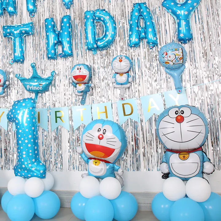 Doraemon balloons decorate children's birthday baby full moon feast ...