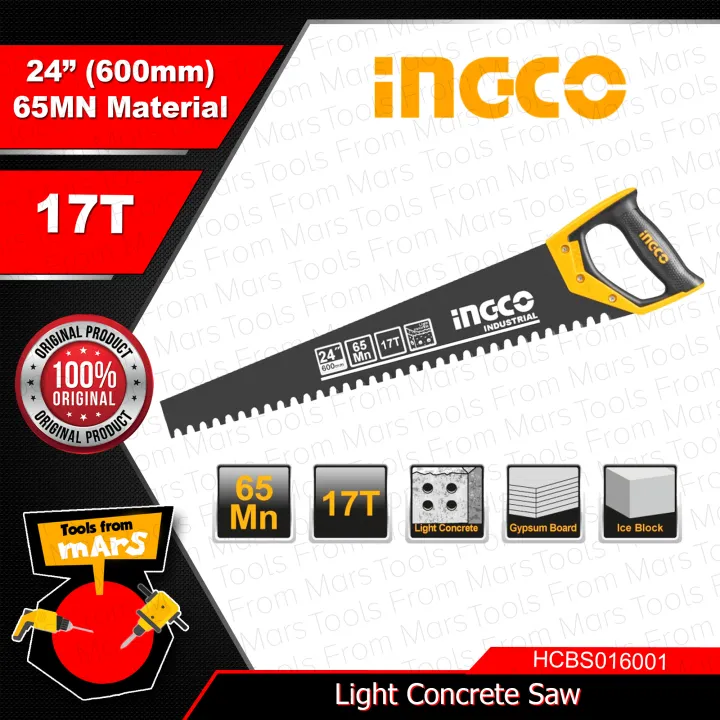 INGCO Light Concrete Saw 24 inches 600mm HCBS016001 •TOOLS FROM MARS ...