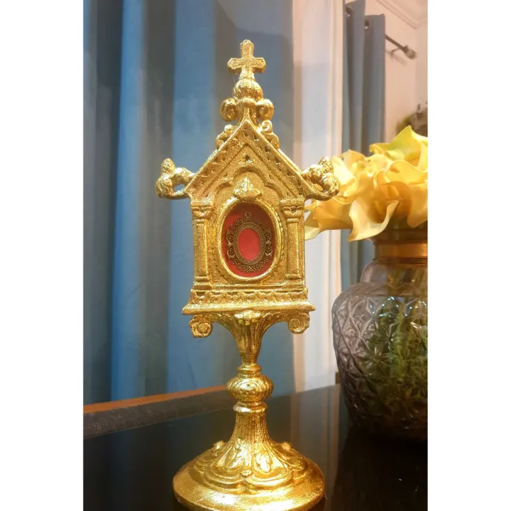 Reliquary Relic Case Fiber Stone Sacred Vessel Host Container | Lazada PH