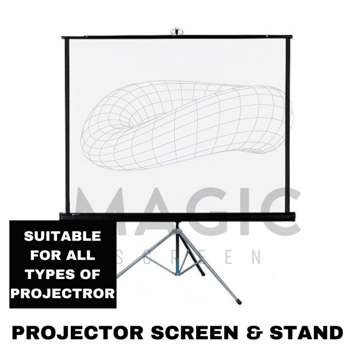 Simple Projector Screen Matte White Screen/ Tripod Stand for projector ... Simple Projector Screen Matte White Screen/ Tripod Stand for projector ...