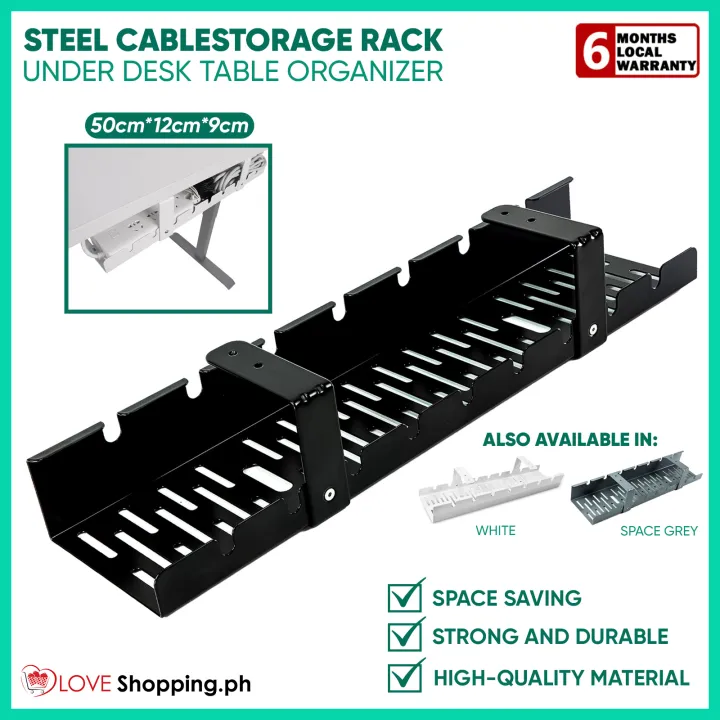 Steel Cable Storage Rack Under Desk Cable Organizer Cable Holder Cable ...
